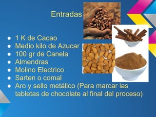 Proceso productivo del chocolate | PDF