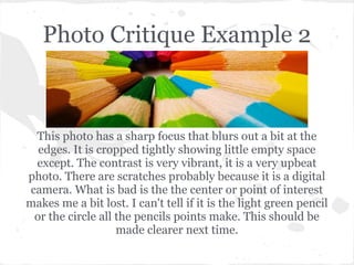 Critiquing Photographs | PDF