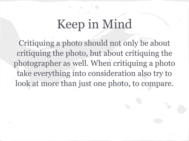 Critiquing Photographs | PDF