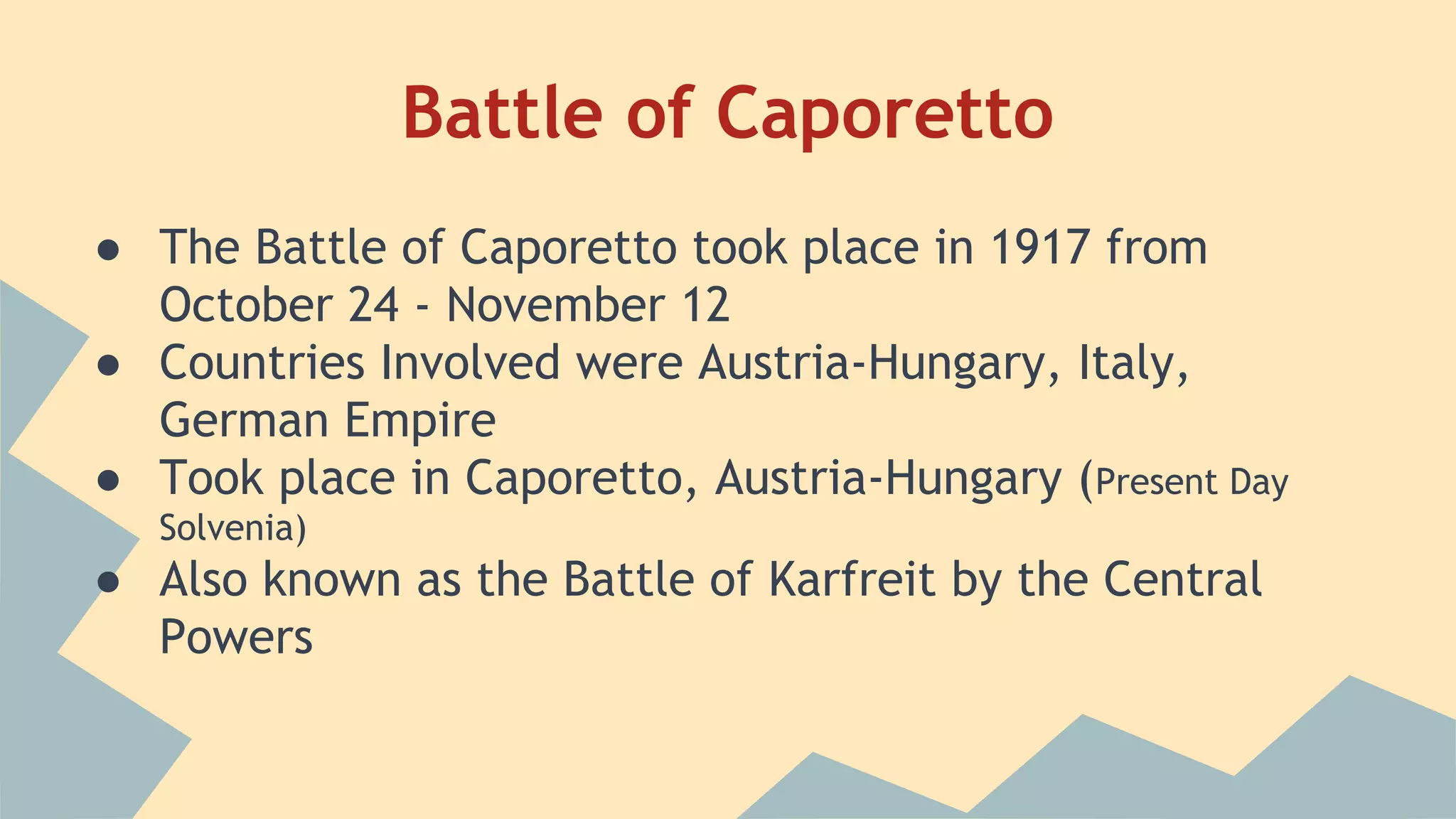 Treaty of London and Battle of Caporetto | PDF