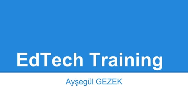 EdTech Training by AG | PPT