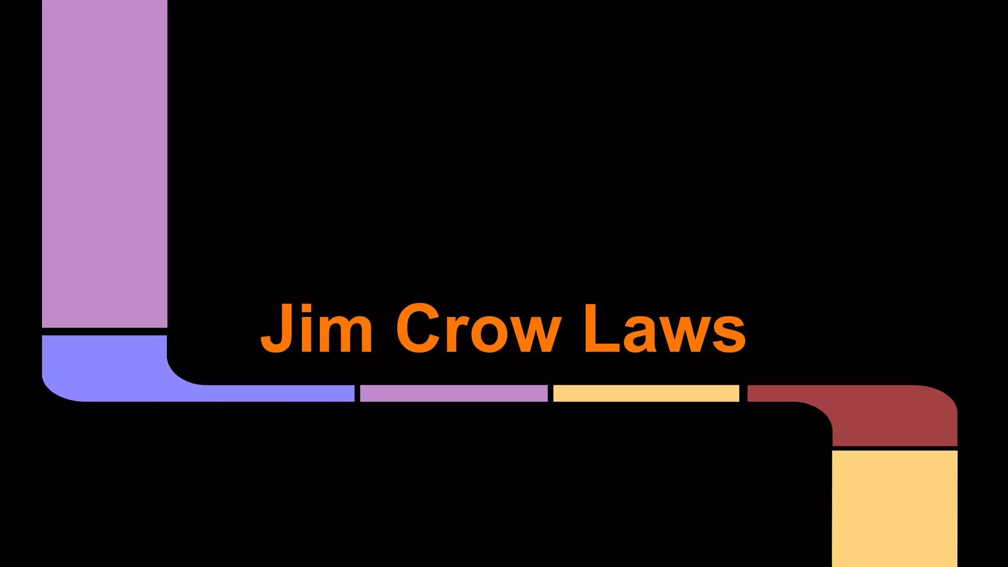 Jim Crow Laws | PDF