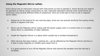 Magnetic Stirrer a brief guide | PDF