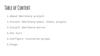 Omnisharp up and running | PPT