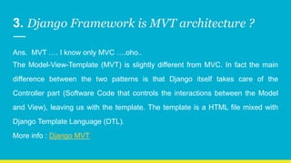 Django Interview Questions and Answers | PPTX