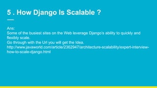 Django Interview Questions and Answers | PPTX