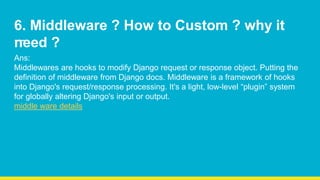 Django Interview Questions and Answers | PPTX