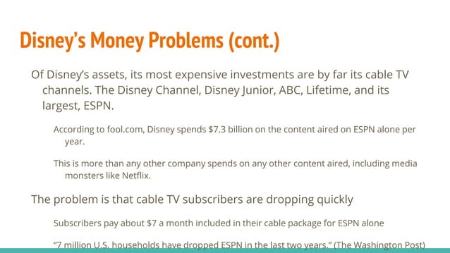 Disney vs. Financial Conflict | PPT