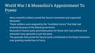 Mussolini Comes To Power | PDF