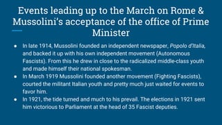 Mussolini Comes To Power | PDF