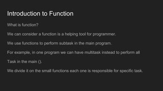 Function presentation | PPT