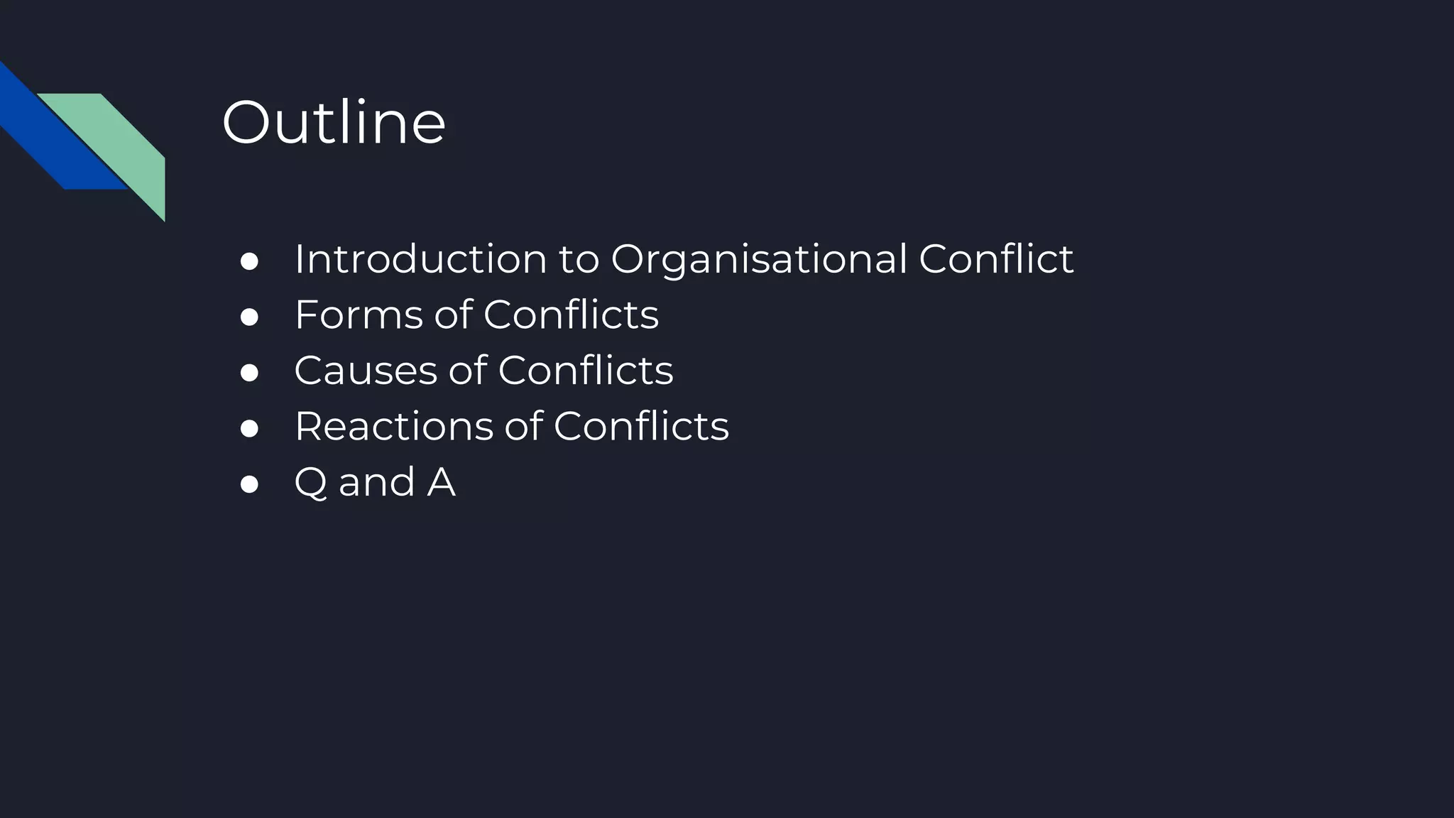 Organizational Conflicts | PPT