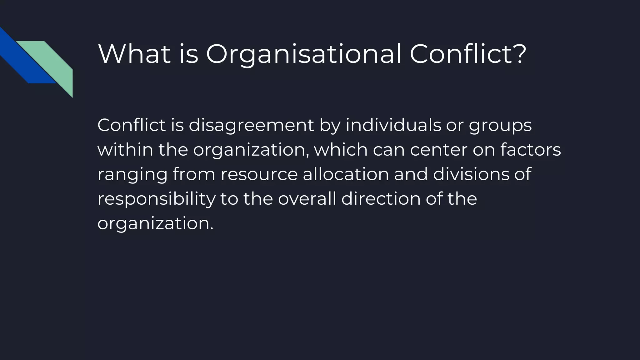 Organizational Conflicts | PPT