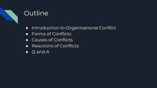 Organizational Conflicts | PPTX