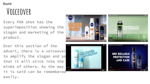 Deodorant Adverts: Codes and Conventions | PPT