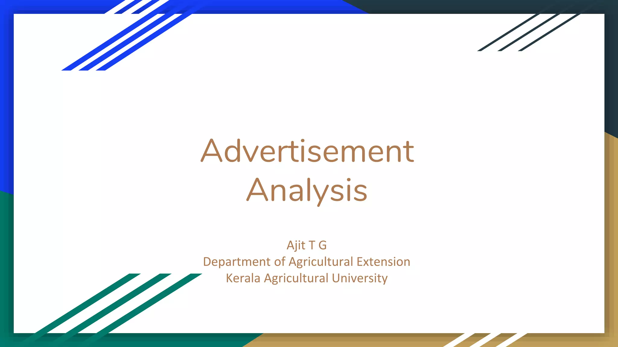 Advertisement analysis | PPTX | Oral care | Personal Care