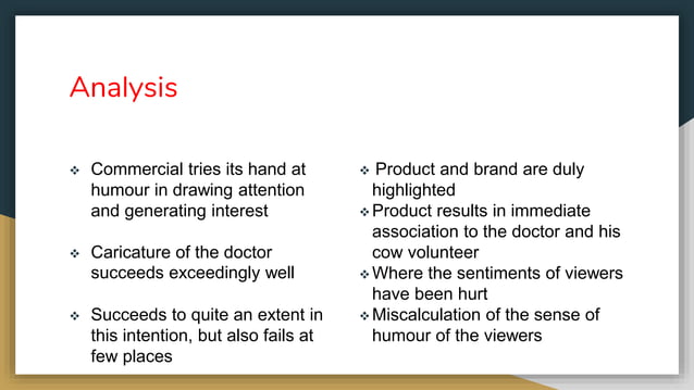 Advertisement analysis | PPT