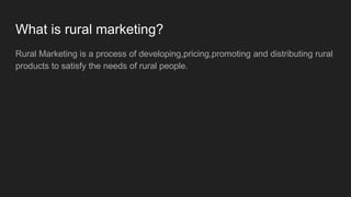 Rural Marketing | PPT