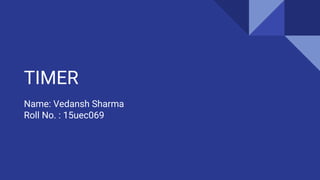 Timers in Arduino | PDF