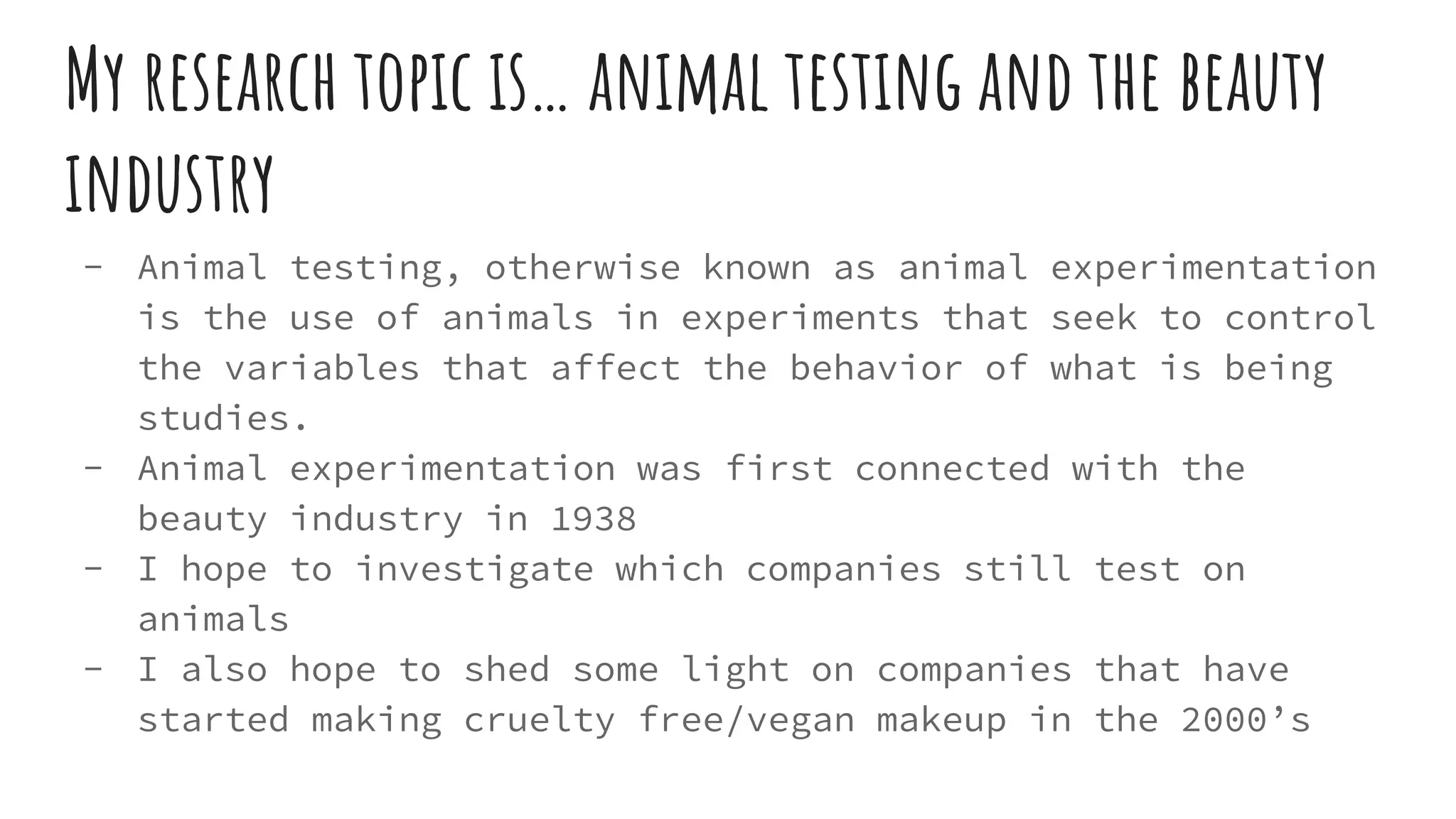 Animal testing | PPTX