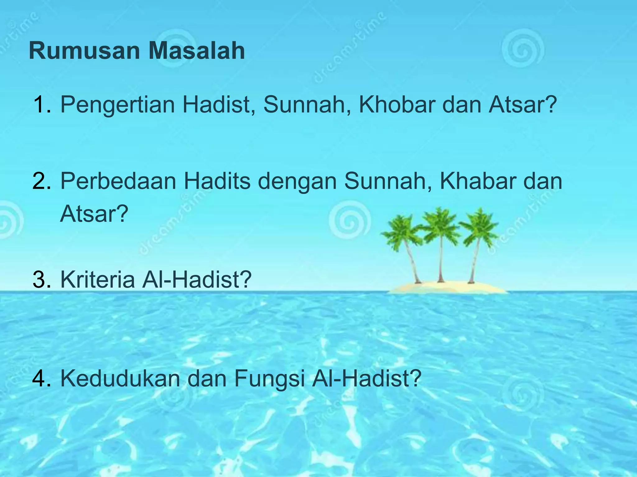 Hadits, Sunnah, Atsar, dan Khabar | PPTX