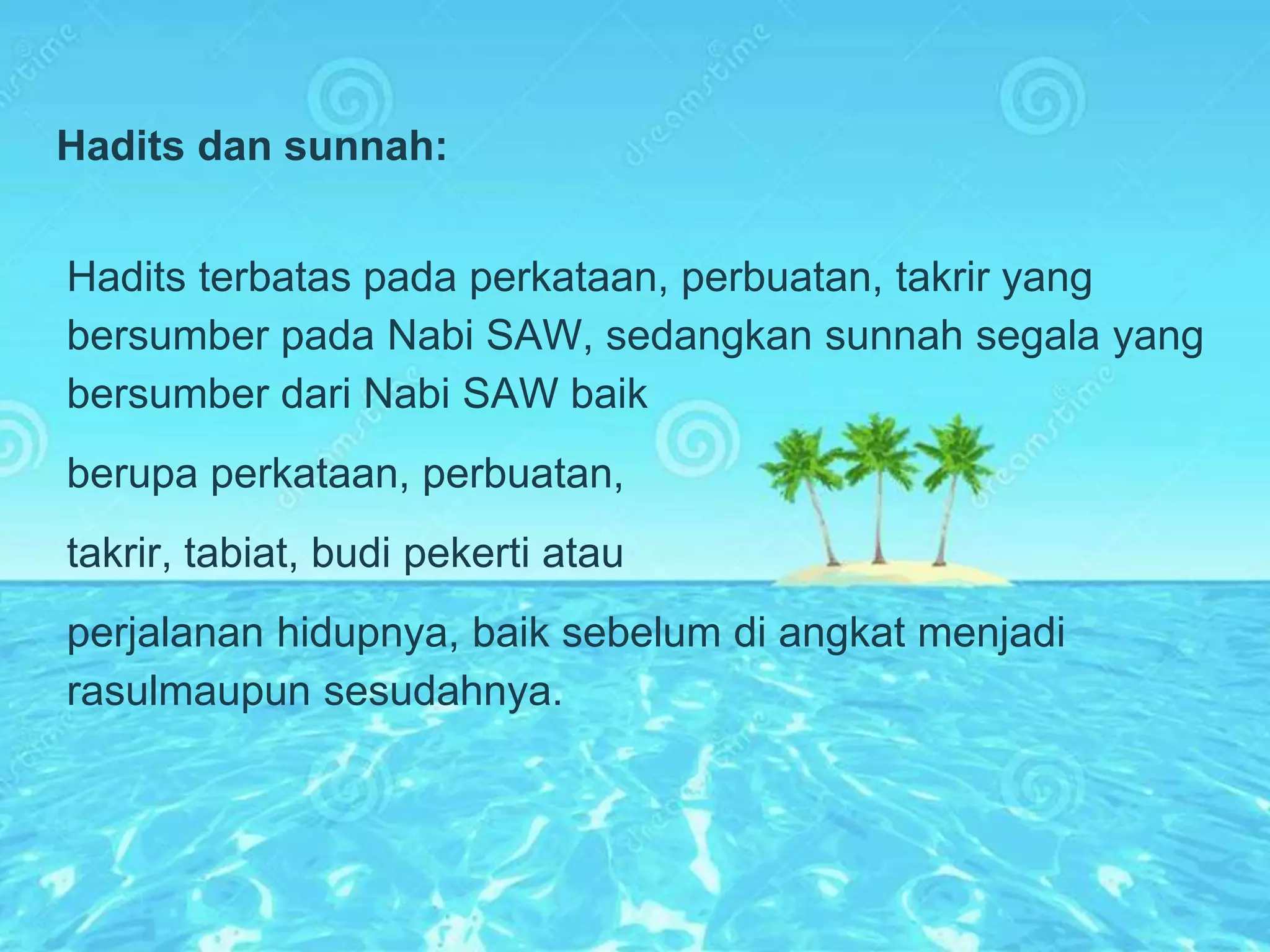 Hadits, Sunnah, Atsar, dan Khabar | PPTX