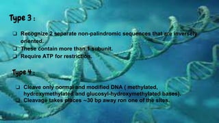 RESTRICTION ENZYMES | PPTX