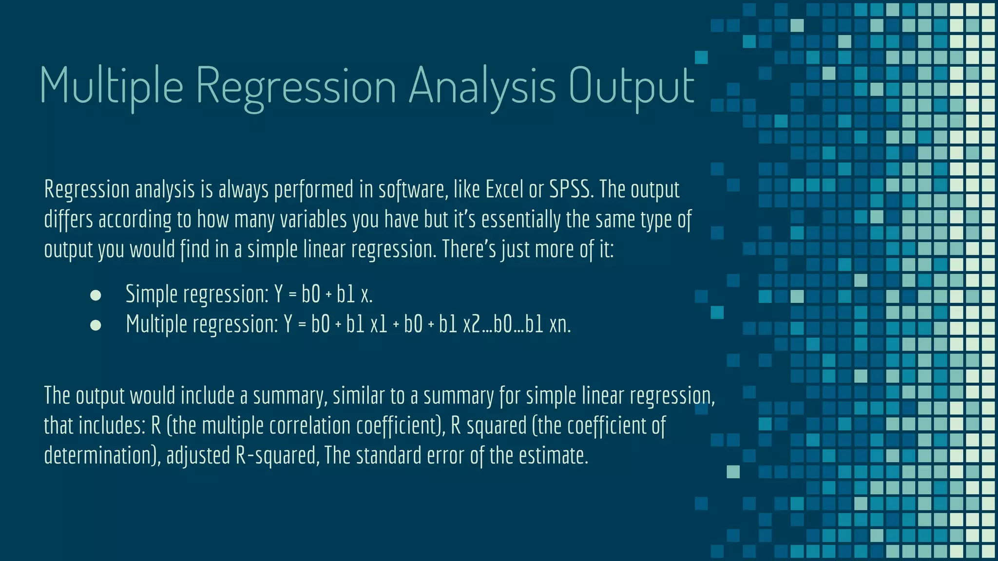 Multivariate analysis - Multiple regression analysis | PPTX