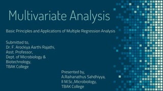 Multivariate analysis - Multiple regression analysis | PPTX