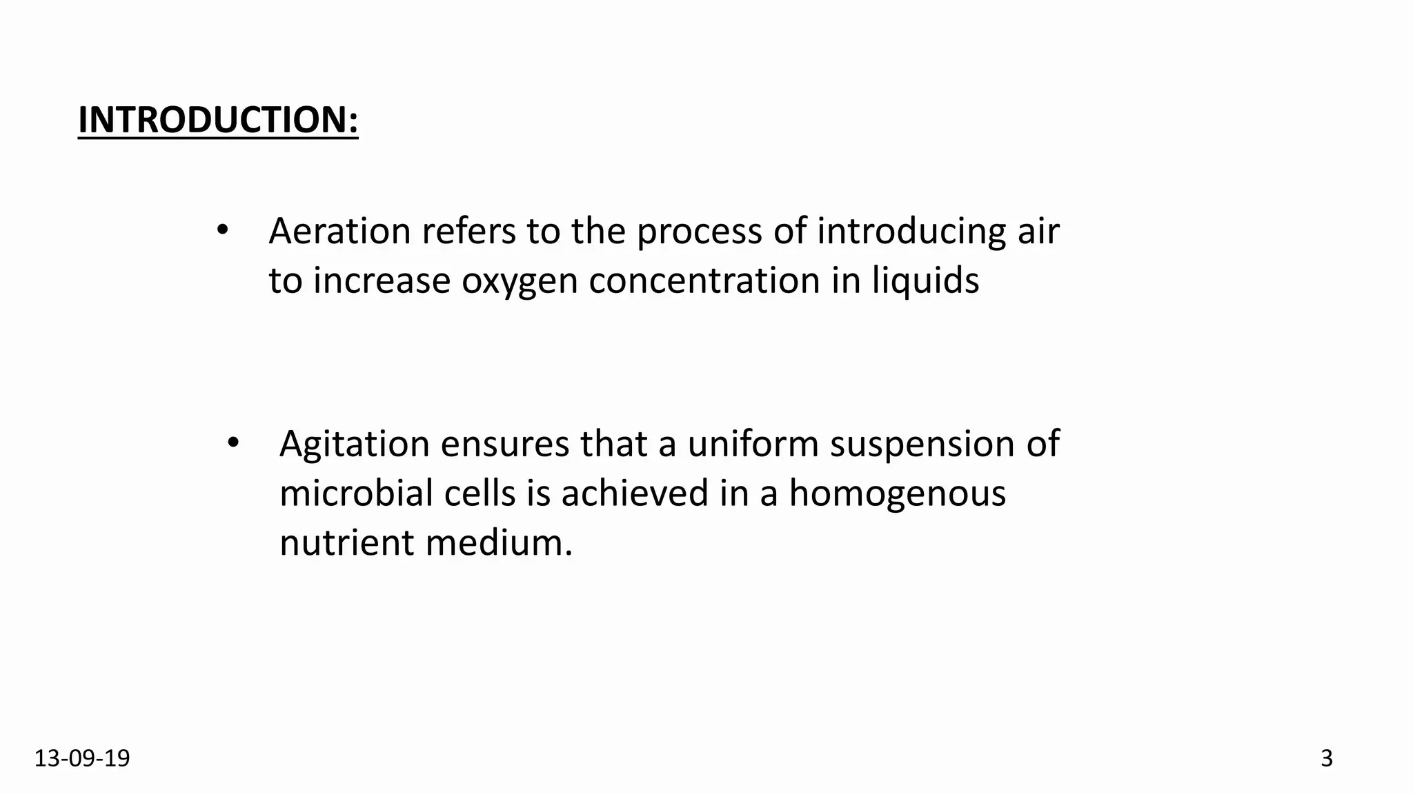 aeration and agitation | PPTX