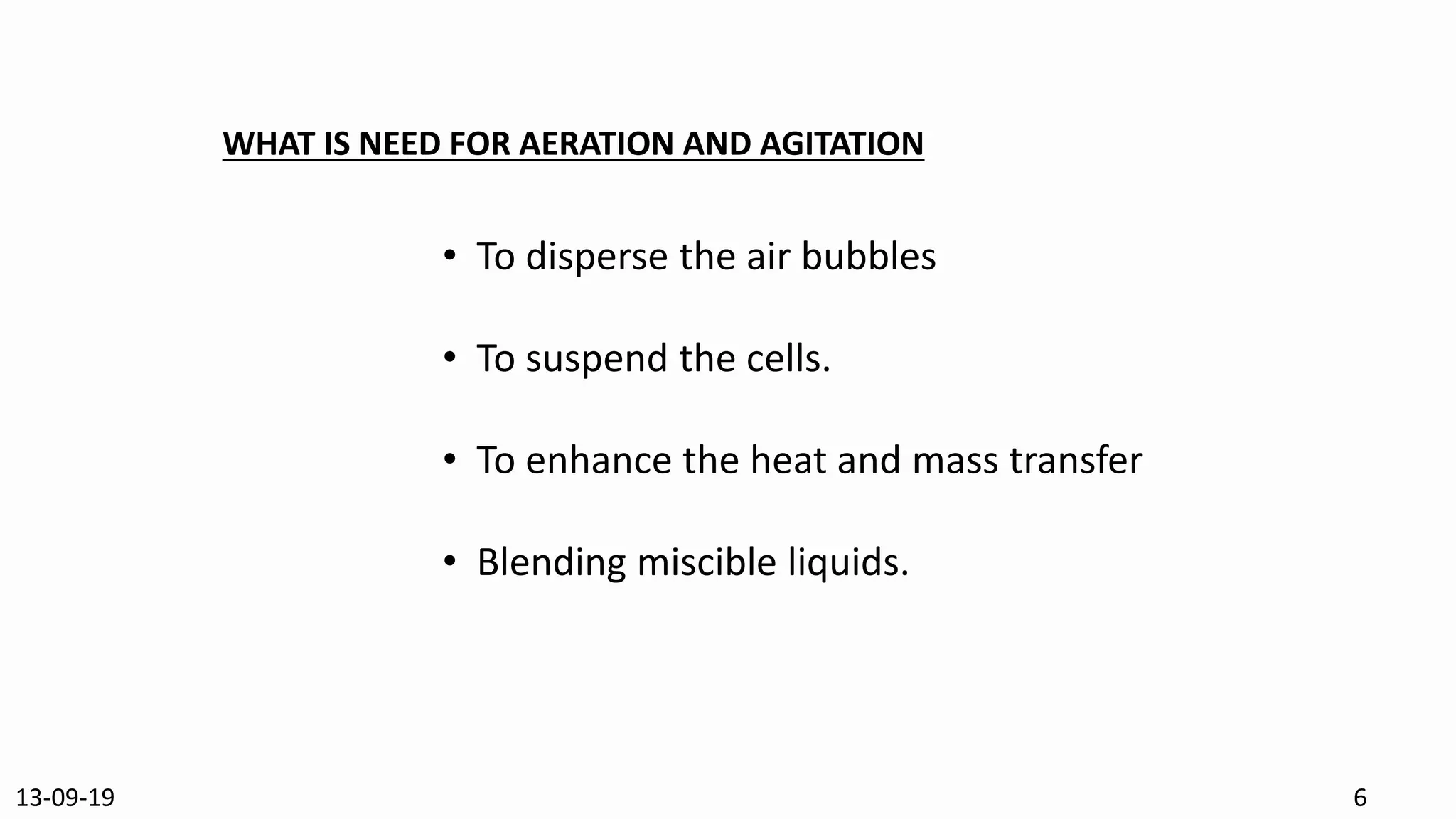 aeration and agitation | PPTX
