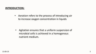 aeration and agitation | PPTX