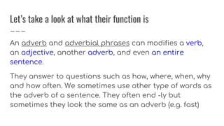 Adverbs in English | PPT