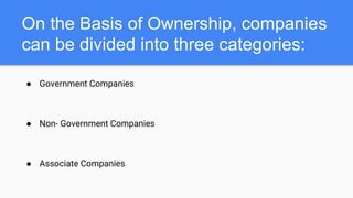 Kinds of Companies | PPTX