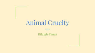 Animal Cruelty Powerpoint | PPTX | Crime & Harmful Acts to Individuals ...