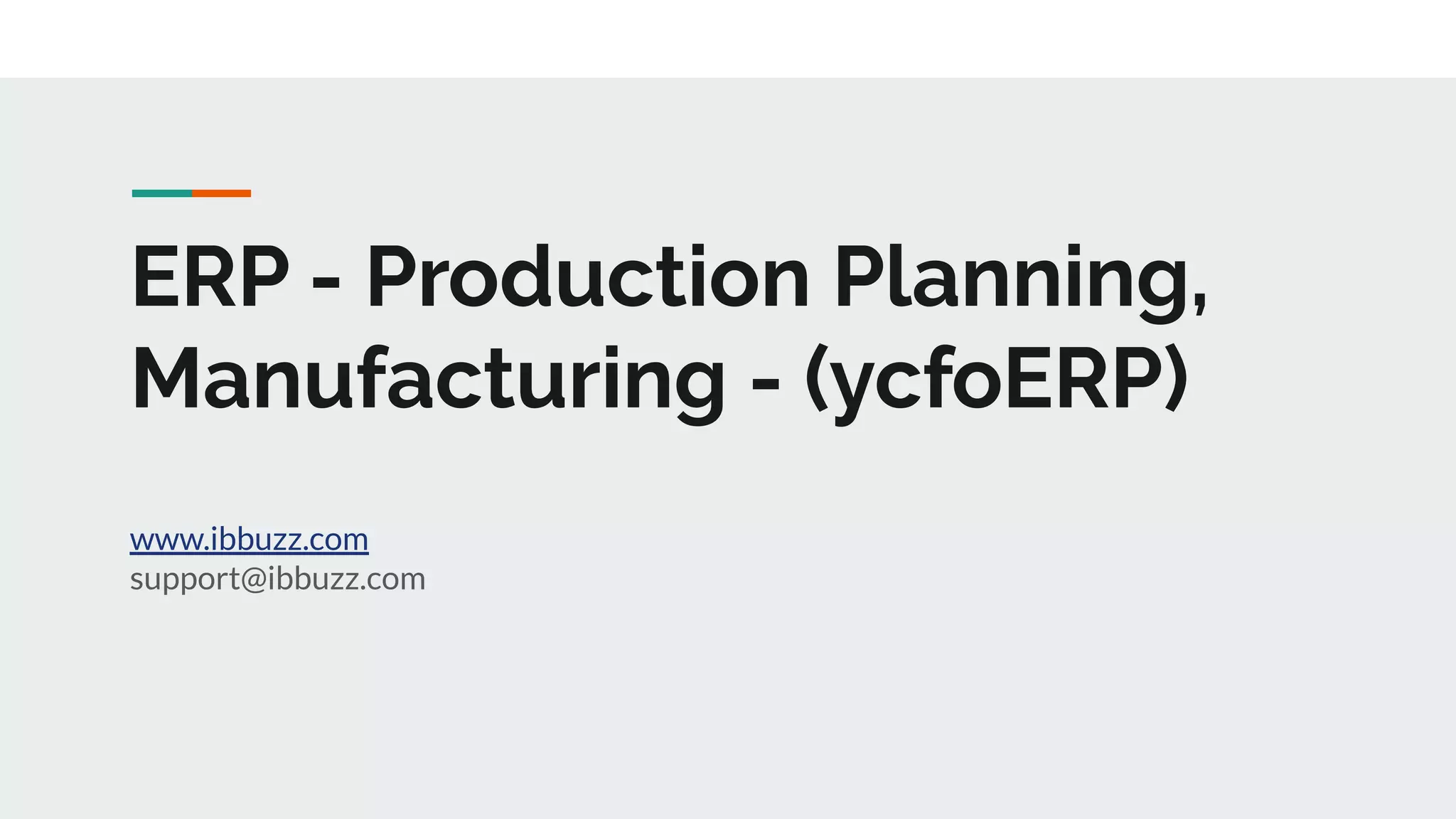 ERP - Production Planning, Manufacturing | PDF