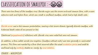 SMALLPOX ( Pathophysiology and Health Education Presentation ) | PPTX
