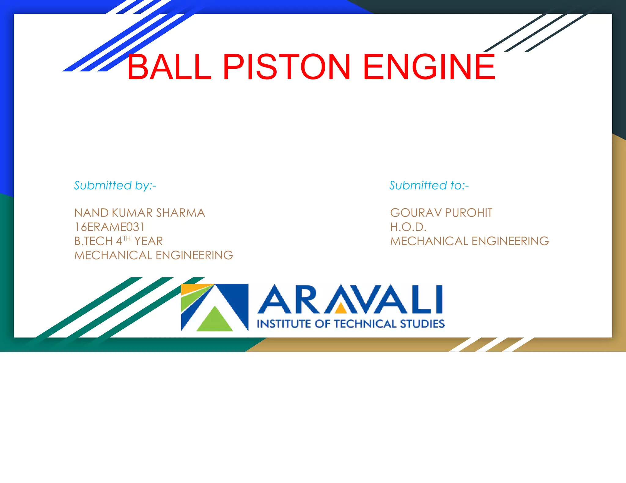 Presentation of ball piston engine | PDF