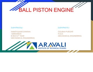 Presentation of ball piston engine | PPT