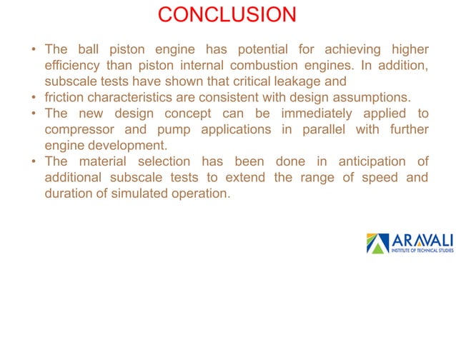 Presentation of ball piston engine | PPT