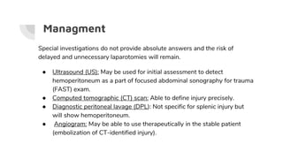 indication for splenectomy | PPTX