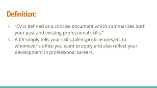 CV-writing and how to write a cv. | PDF