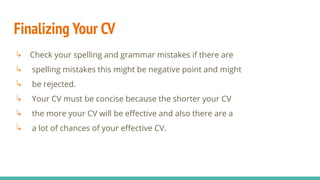 CV-writing and how to write a cv. | PDF