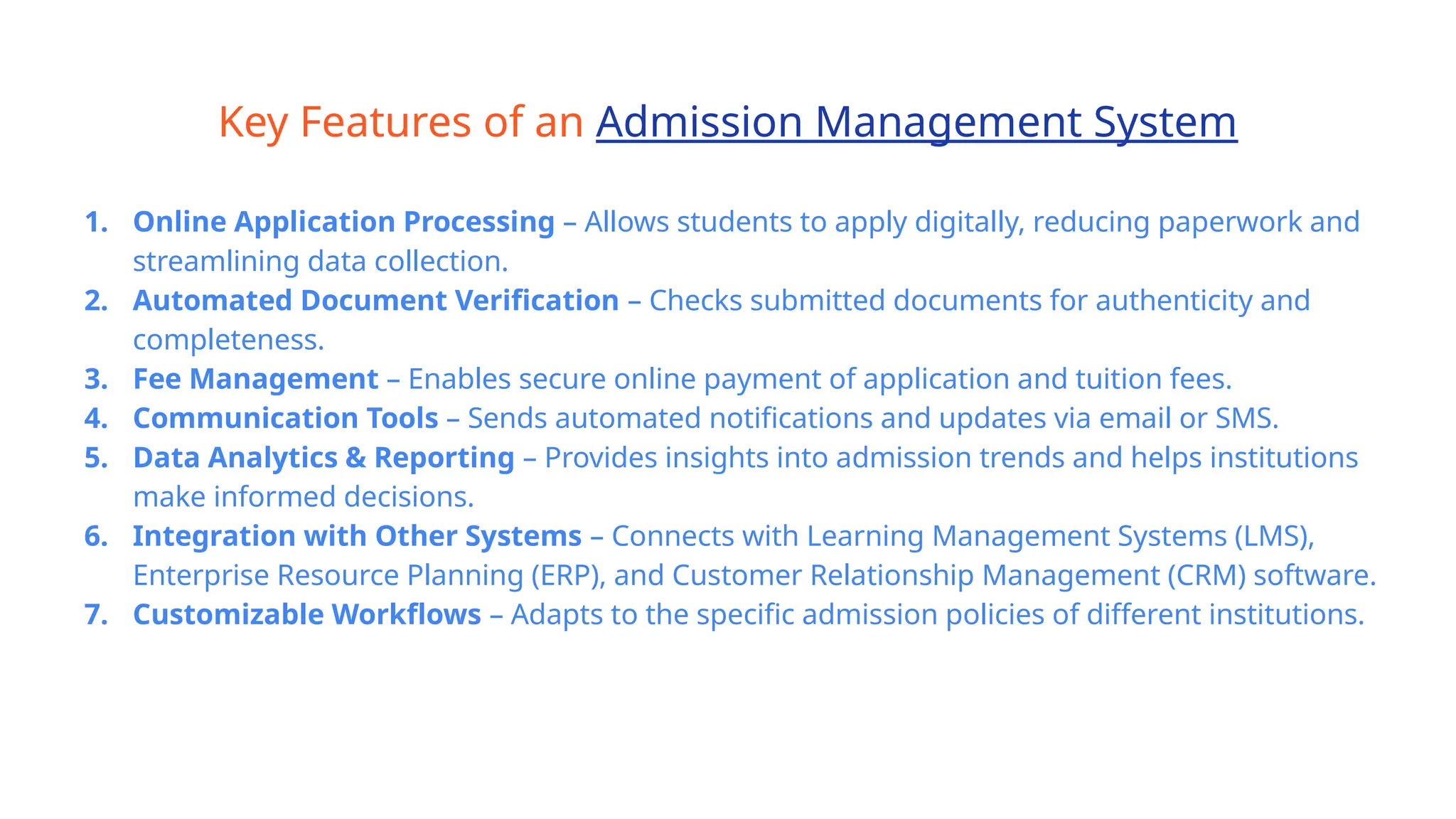How Does an Admission Management System Manage Applicant Data | PPTX
