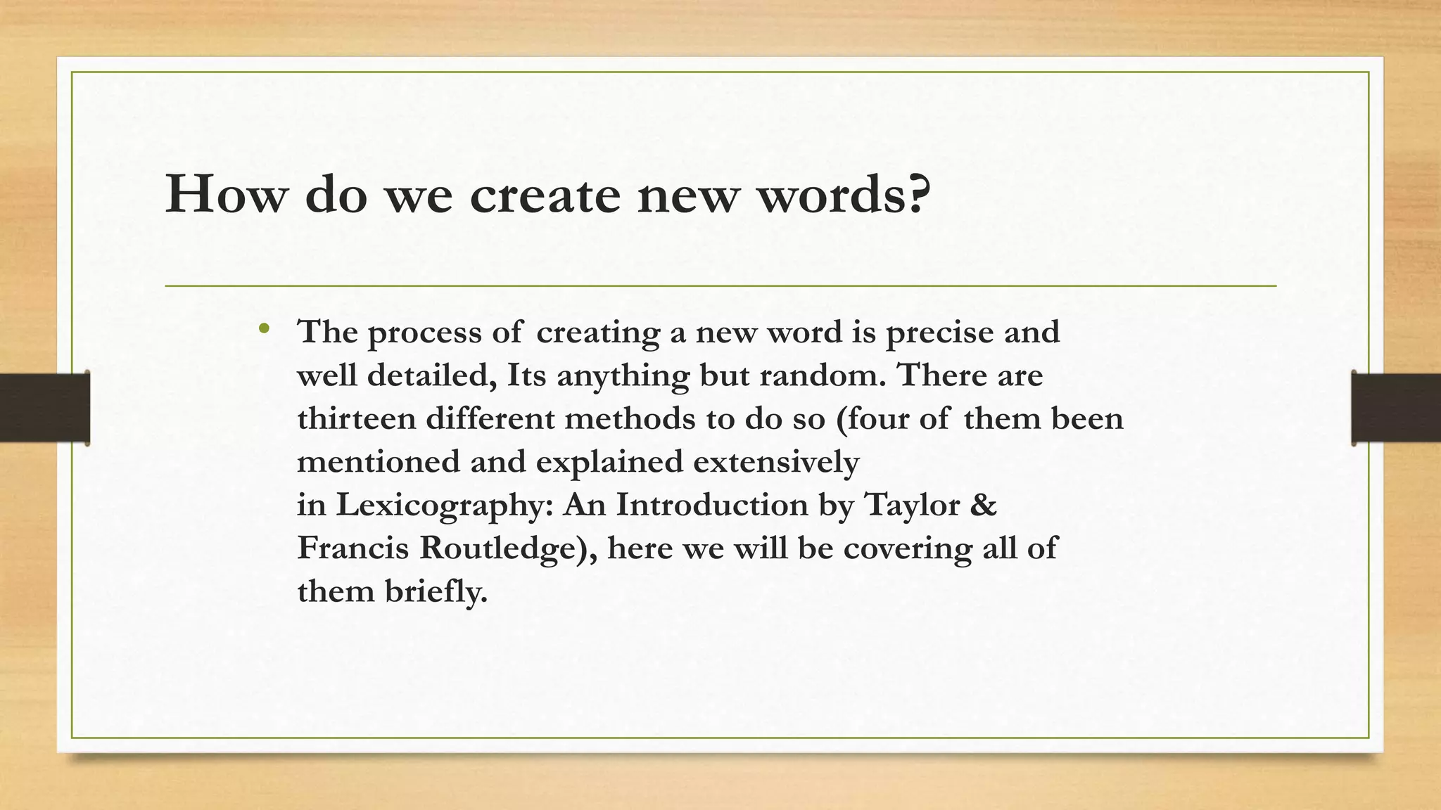 Making New Words | PPTX