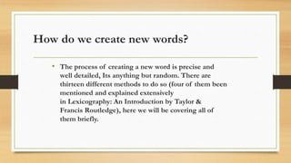 Making New Words | PPTX