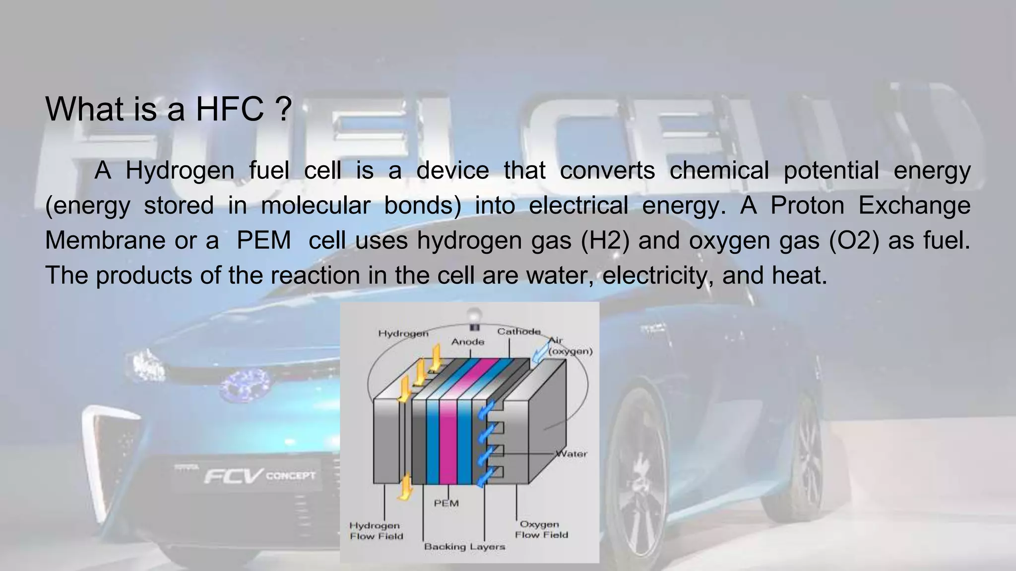 Hydrogen fuel cell cars | PPTX