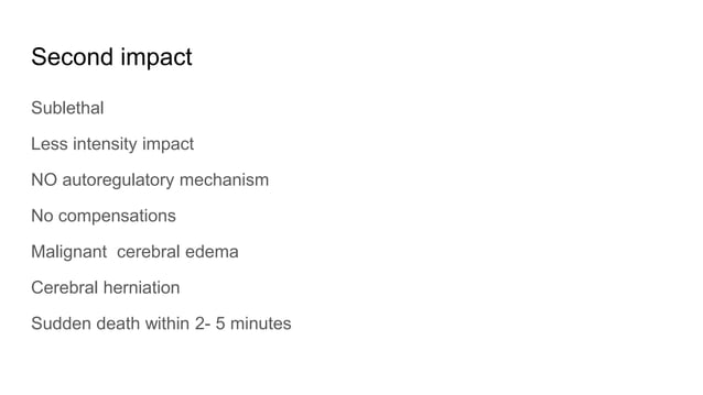 second impact syndrome | PPTX