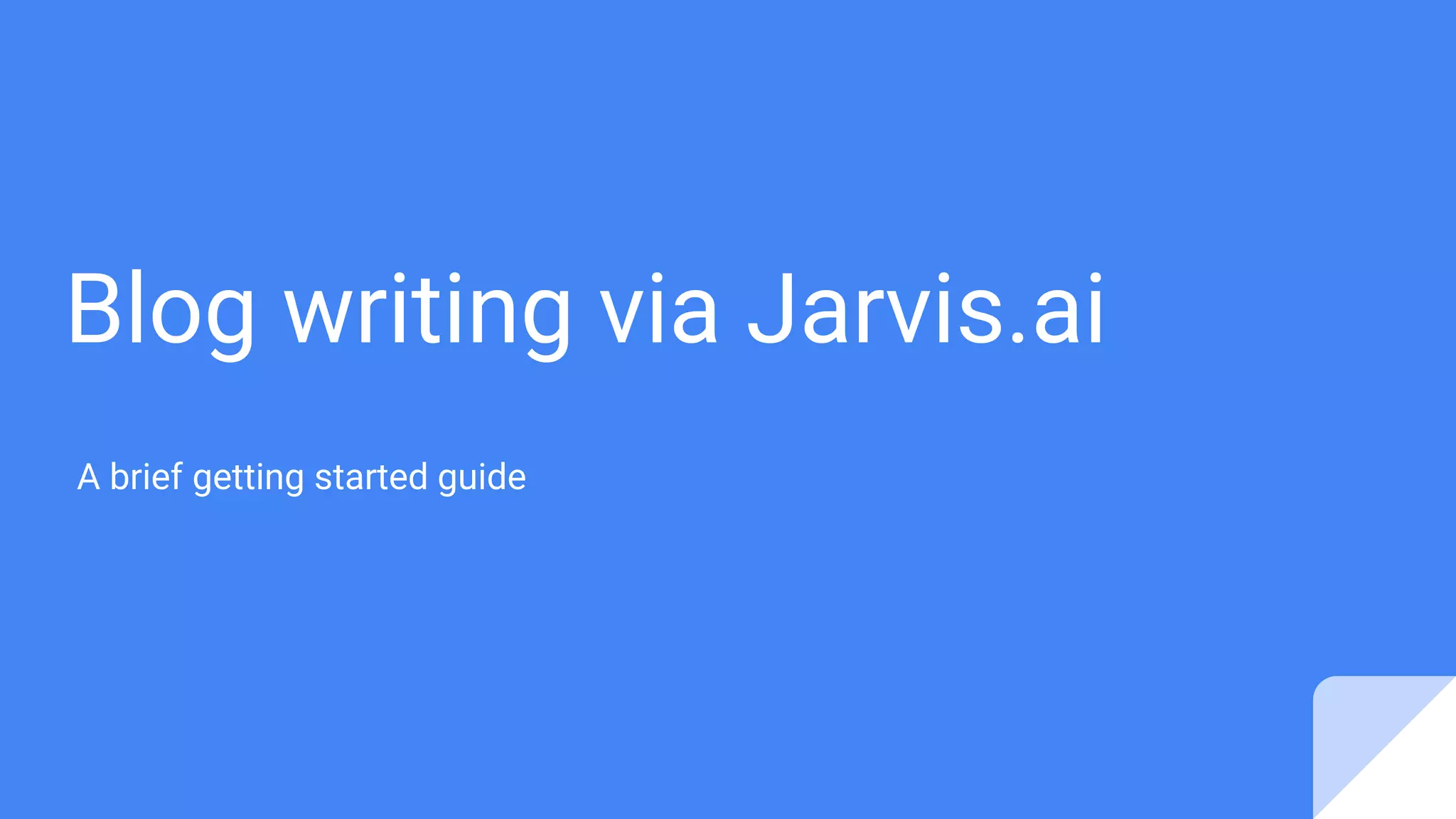 Jarvis.ai Blog intro | PPT