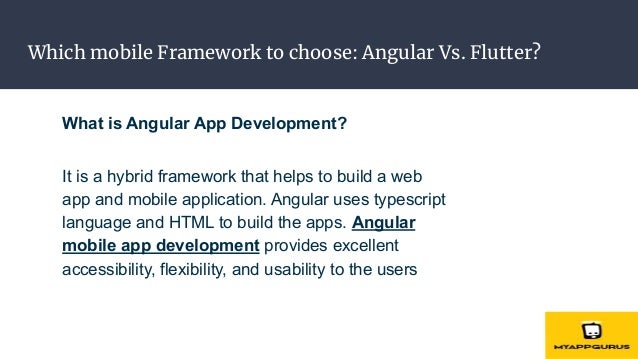Which mobile Framework to choose: Angular Vs. Flutter?